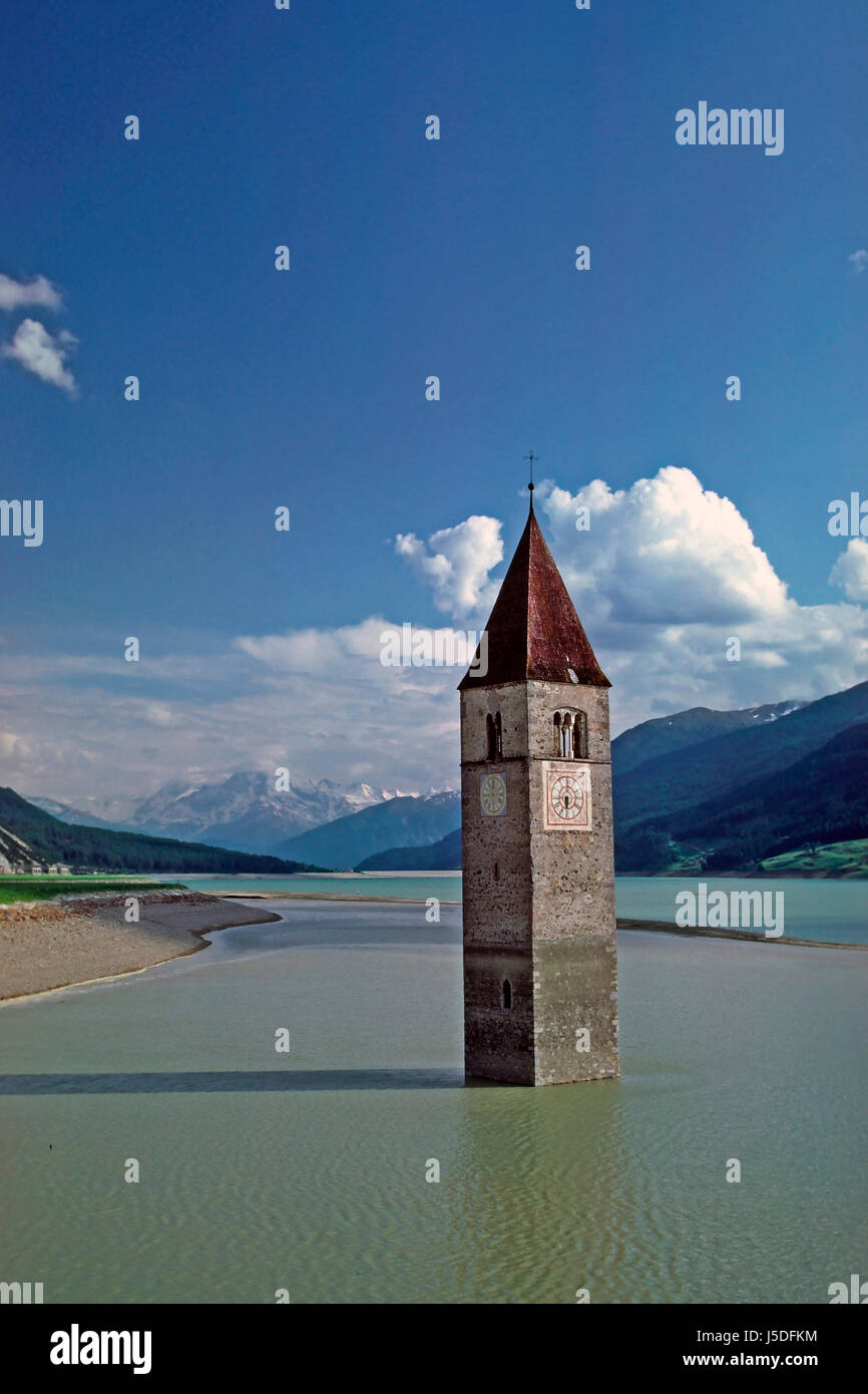 house building church mountains alps south tyrol steeple churches ...