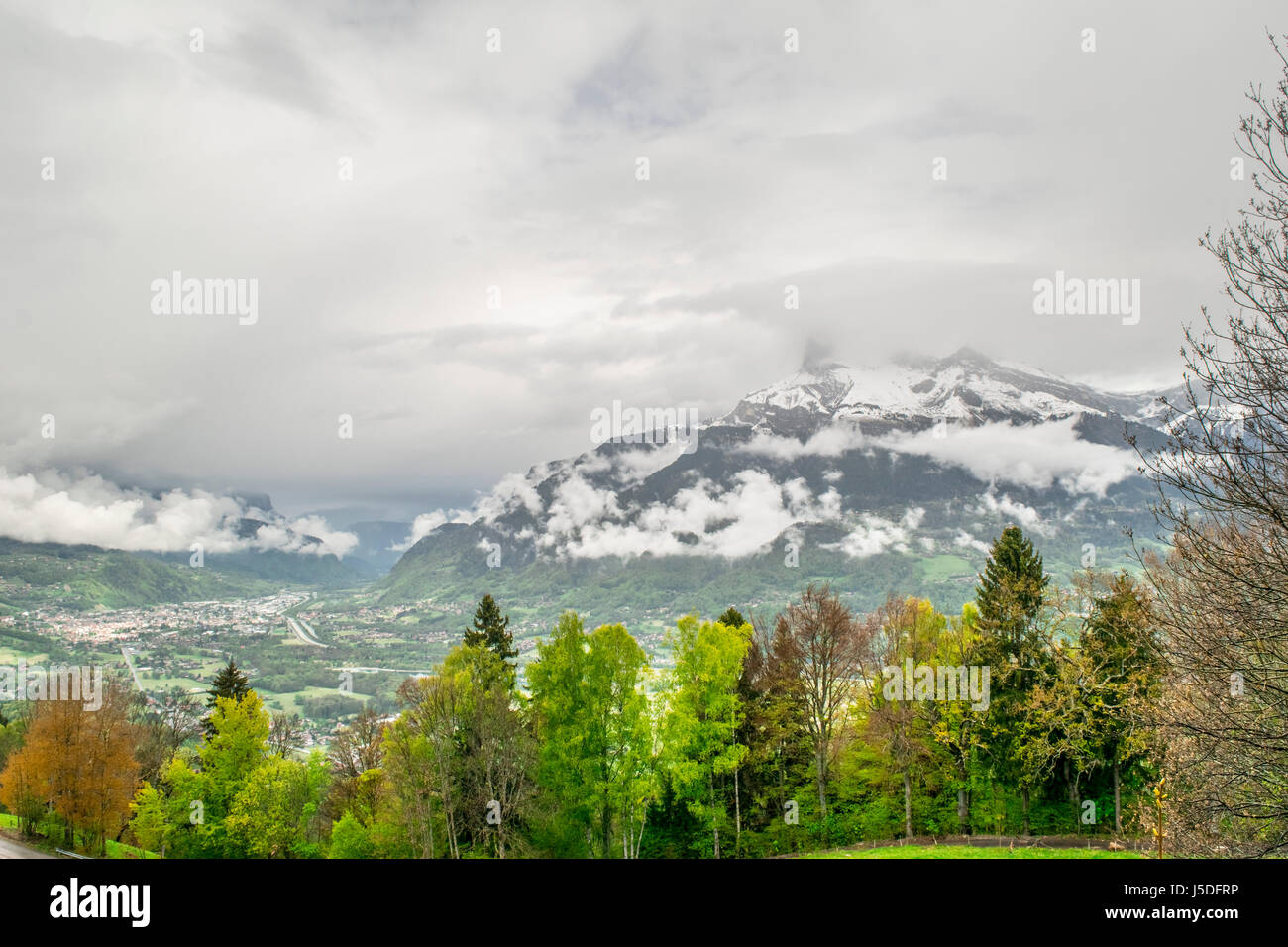 The beautiful Swiss Alps during spring time. Switzerland Stock Photo ...