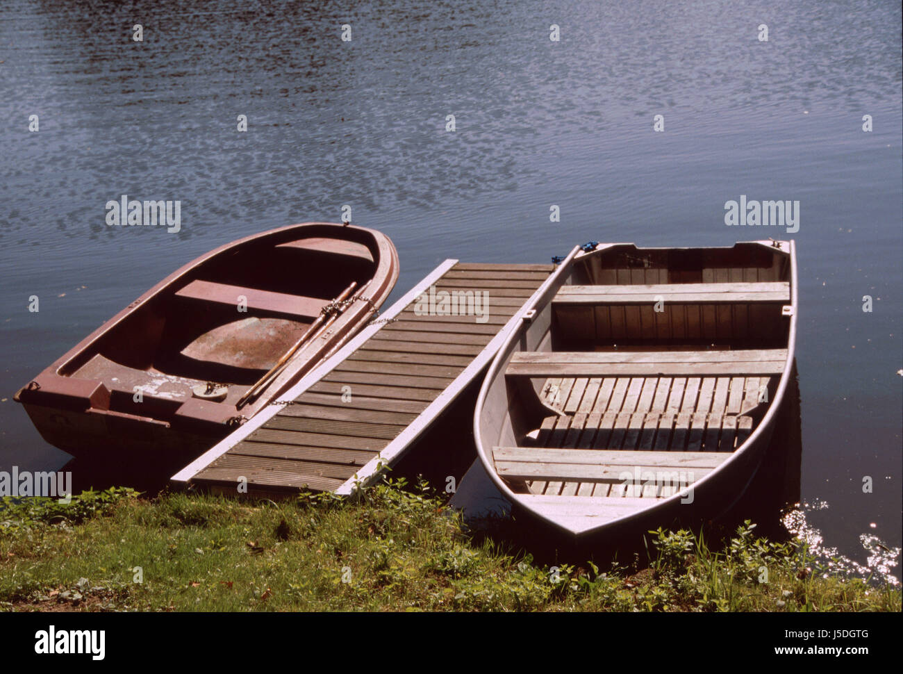 metal rusty rowing boat fresh water lake inland water water meadow ...
