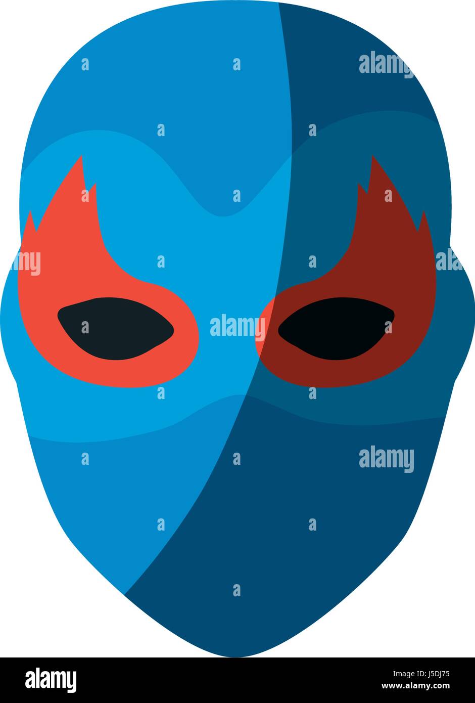 colorful silhouette with faceless female superhero with mask and flame ...