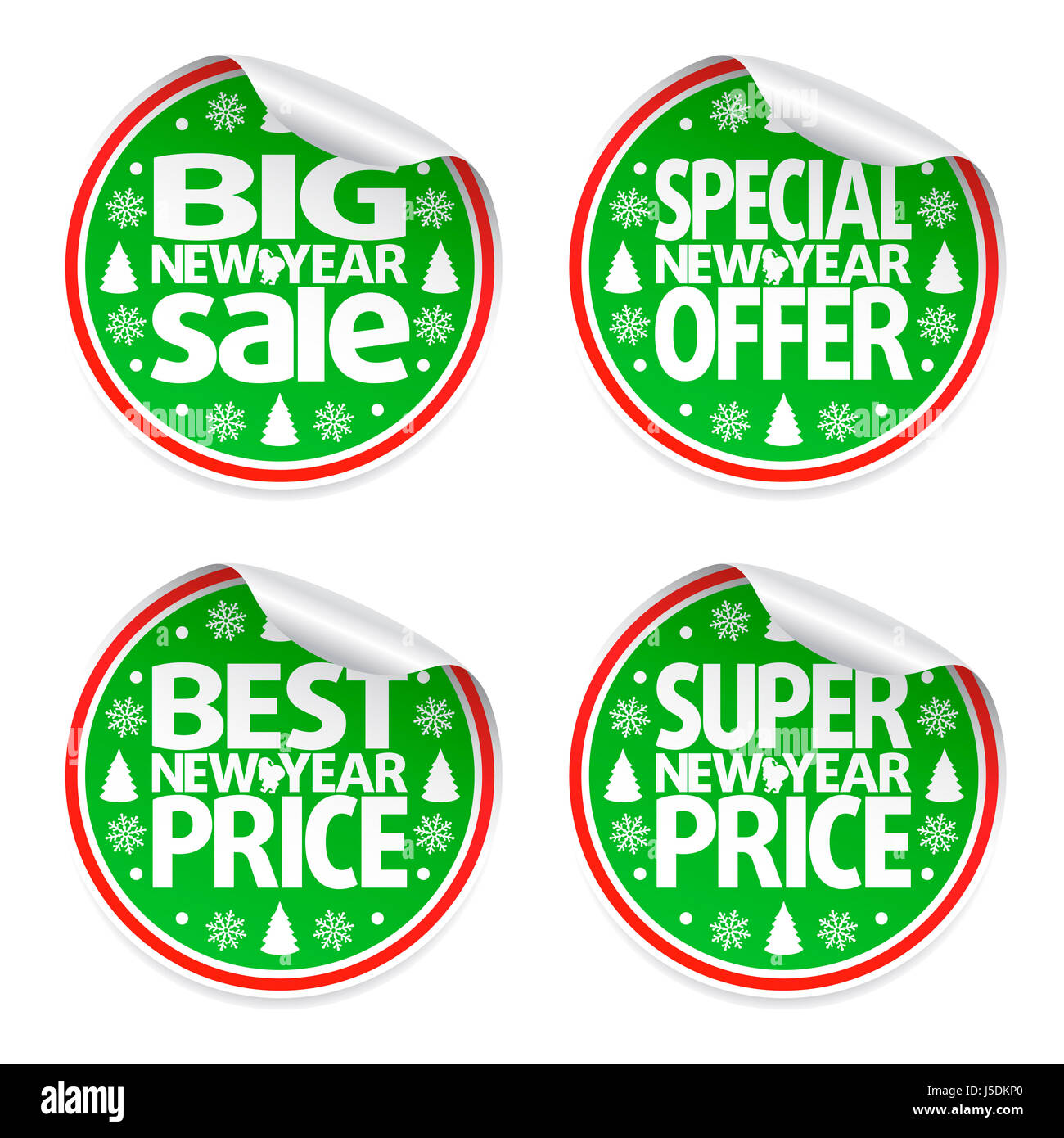 Vector christmas tree set Cut Out Stock Images & Pictures - Alamy