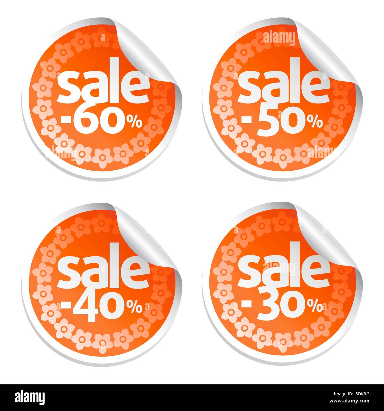 Set red sale labels hi-res stock photography and images - Alamy