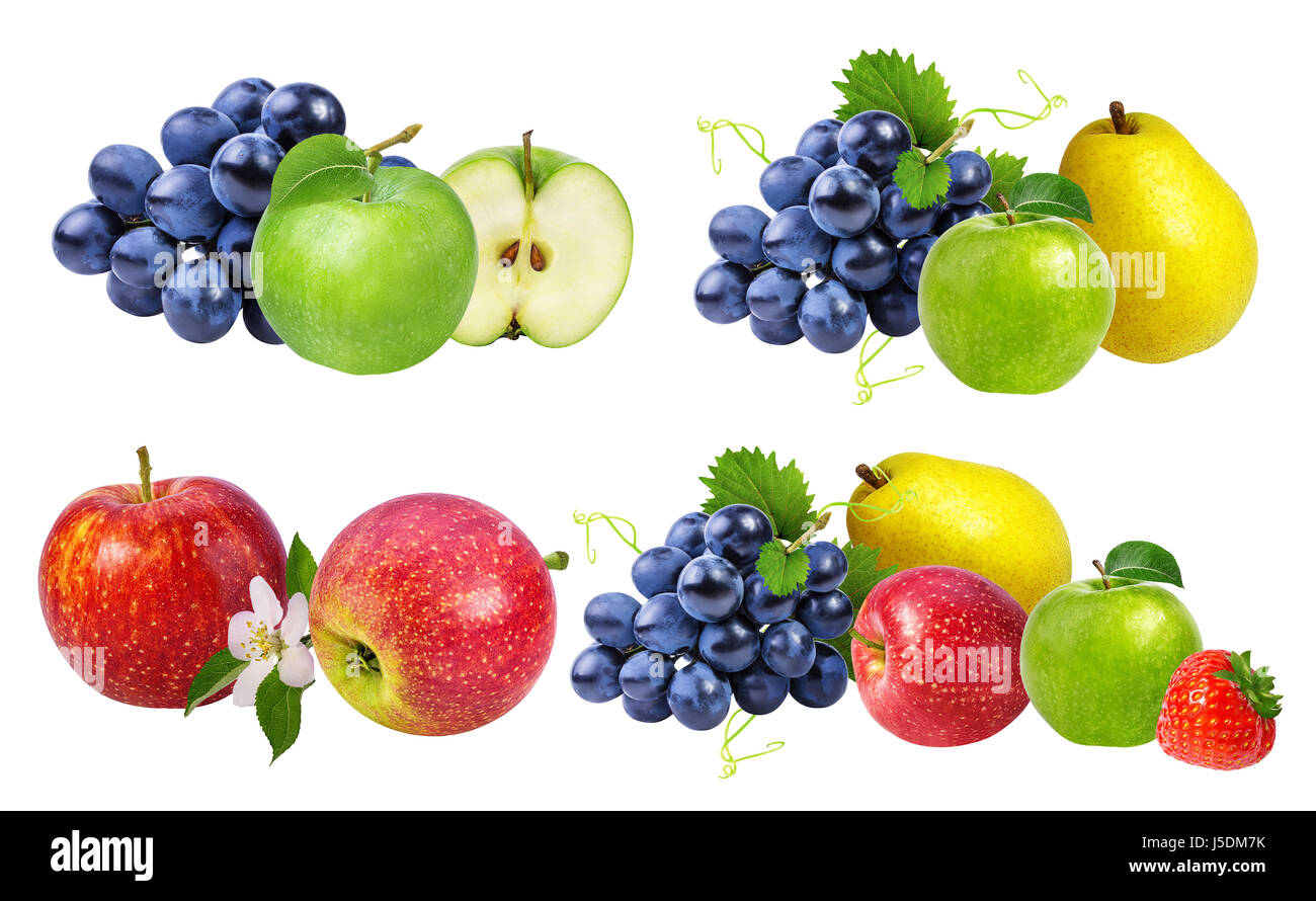 Collection of fruits isolated on white background Stock Photo - Alamy