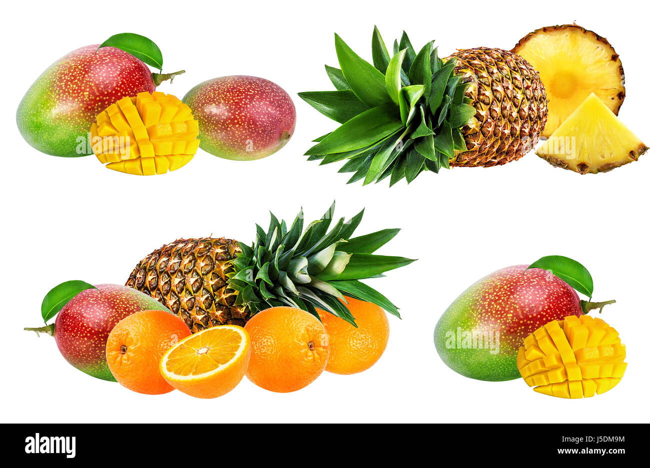 Collection of fruits isolated on white background Stock Photo - Alamy