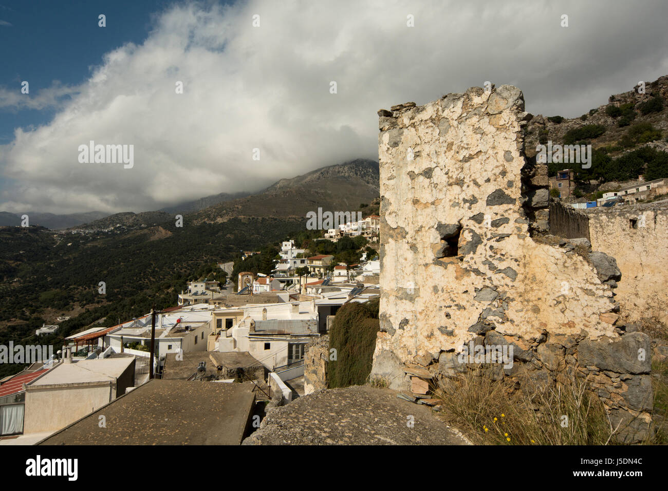 Myrthios is a mountain village in Crete high above the Plakias bay and ...