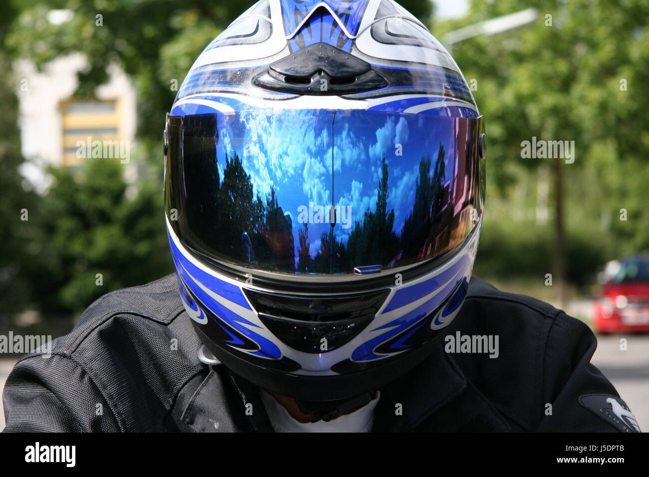 blue - biker Stock Photo - Alamy