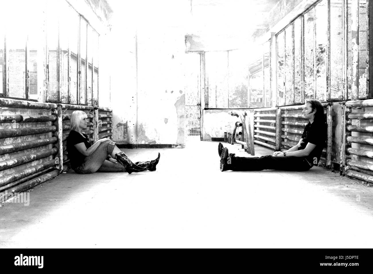 Opposite view Black and White Stock Photos & Images - Alamy