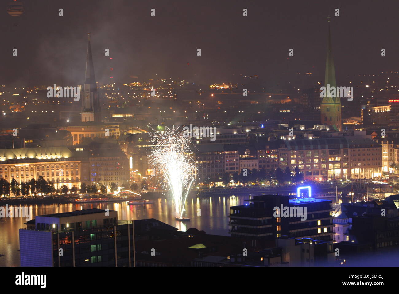 blue goals final fireworks Stock Photo - Alamy