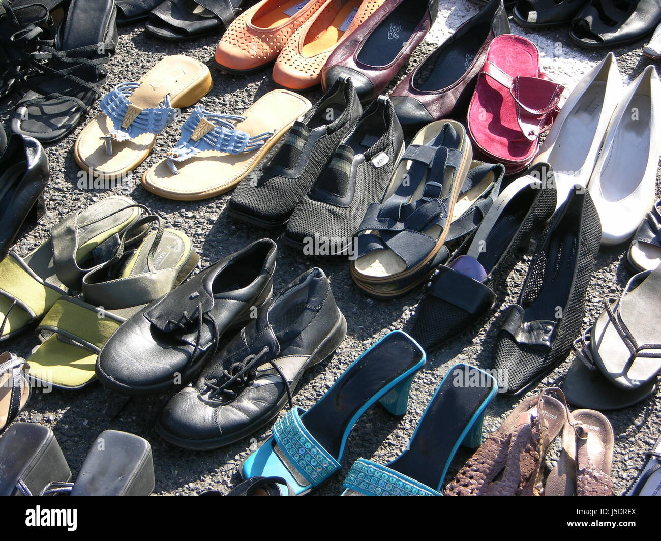 shoes at the flea market Stock Photo - Alamy