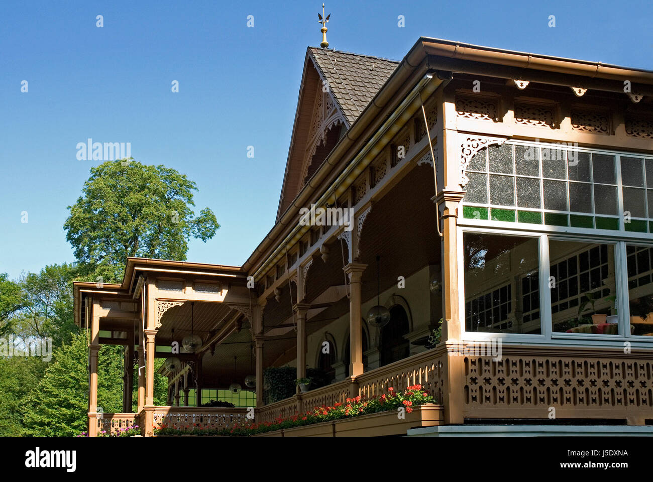 detail historical park balcony germany german federal republic style of ...