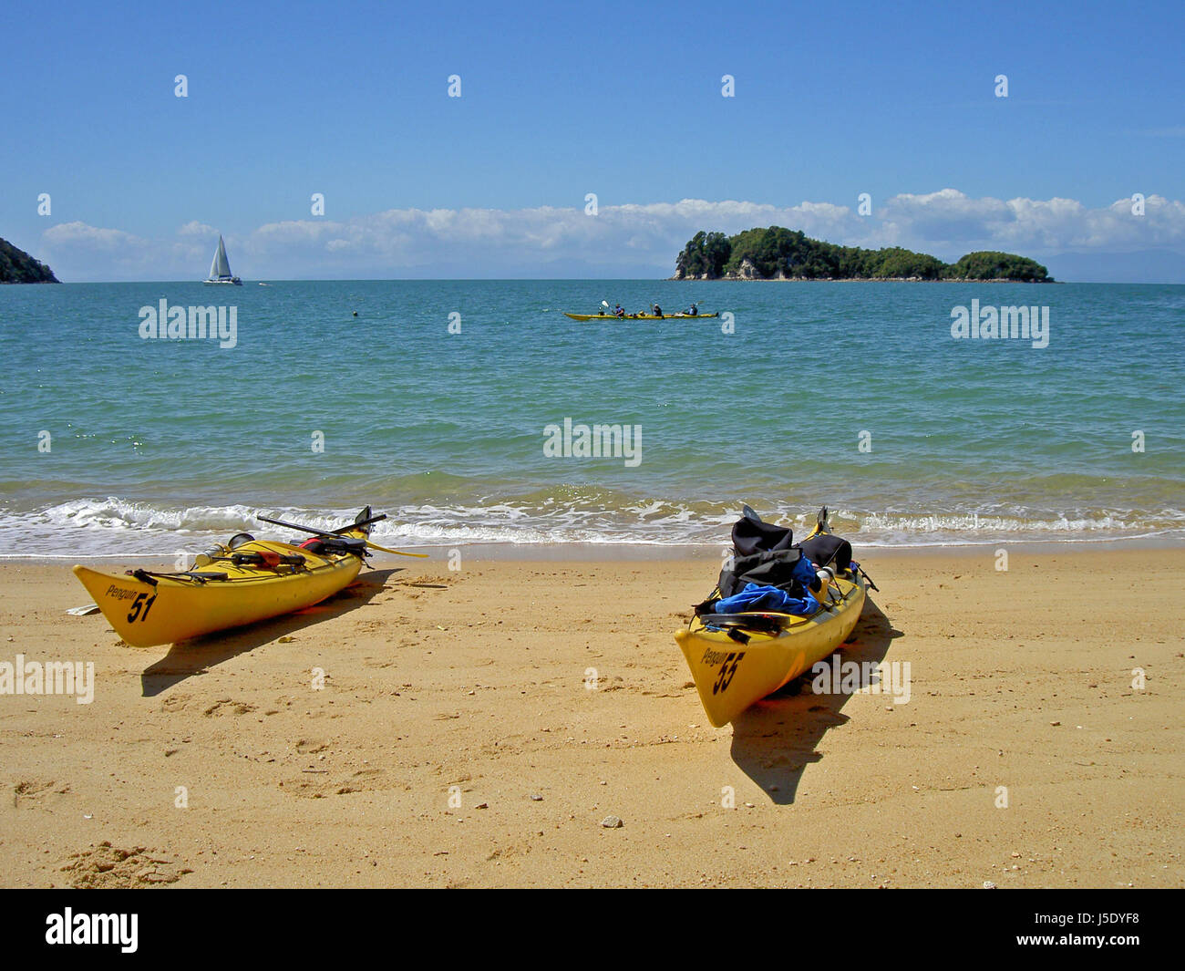 kayaks on the beach Stock Photo - Alamy