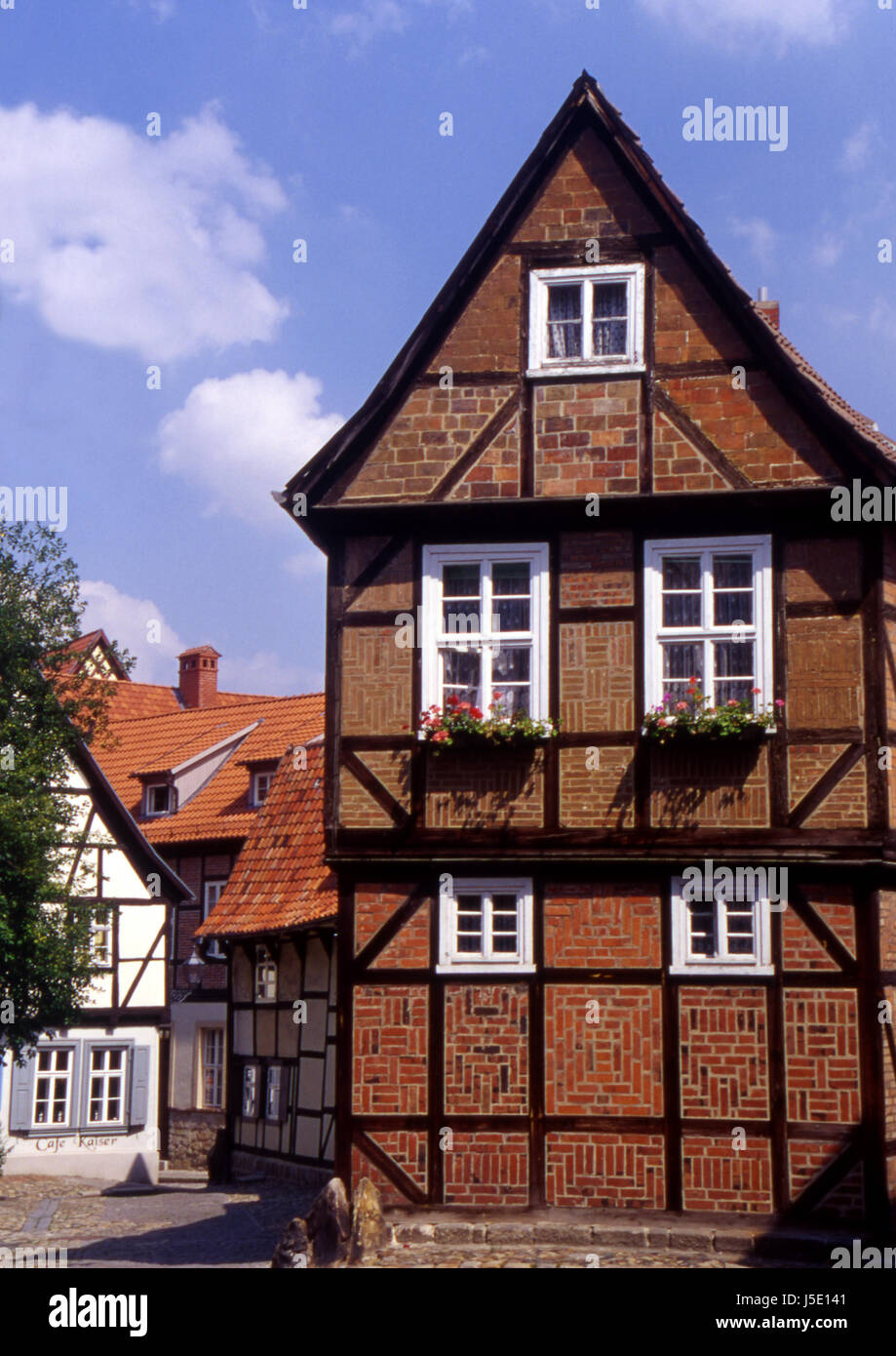 house building historical old town frame-work germany german federal ...