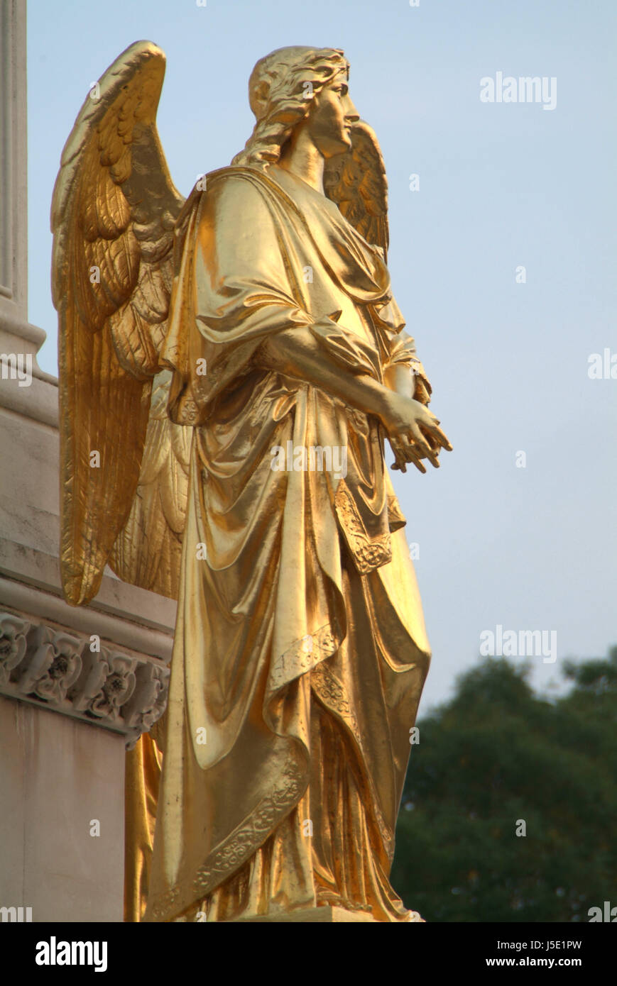 monument statue sculpture wing gilt angel angels plastic synthetic ...