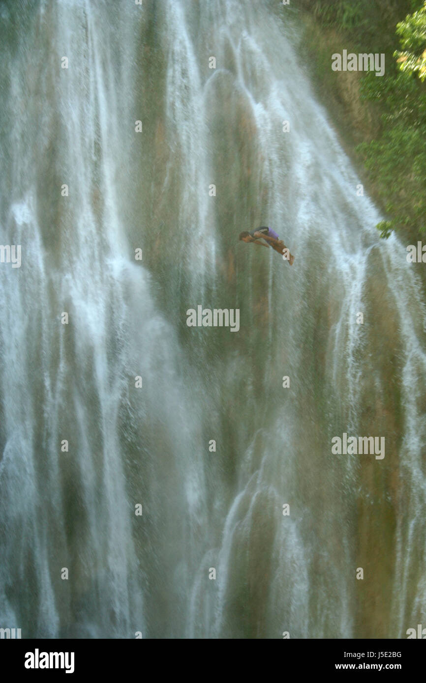 extreme haven waterfall spring bouncing bounces hop skipping frisks ...