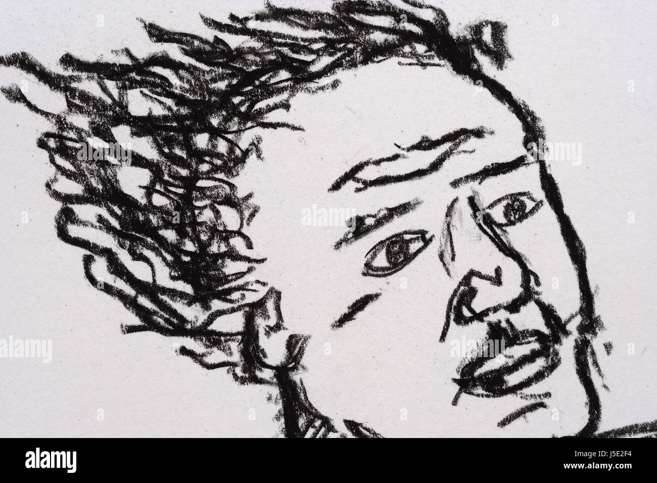 work of art portrait black swarthy jetblack deep black blank european ...