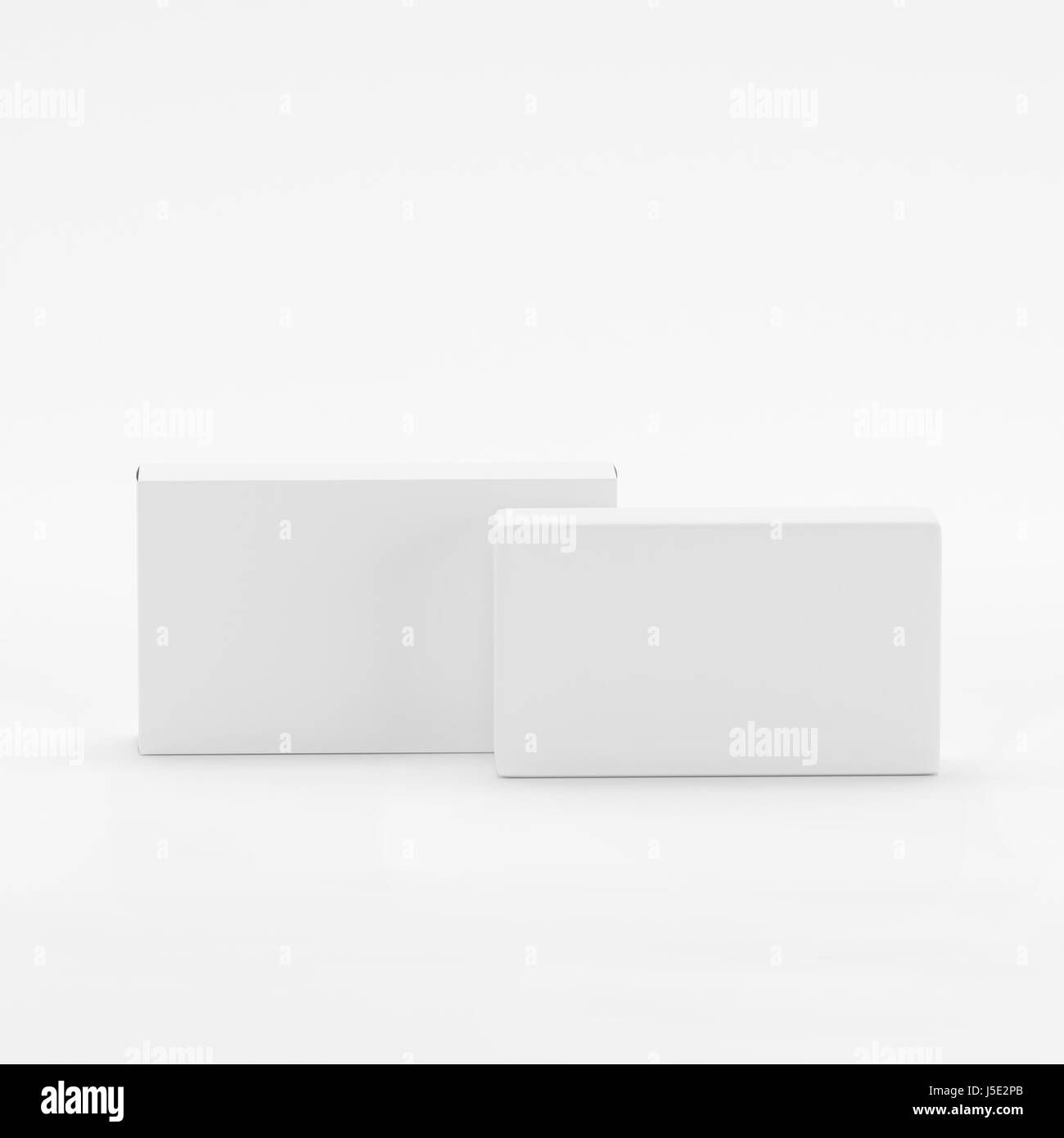 Blank Soap & Box Packaging Mock-Up Template On Isolated White ...