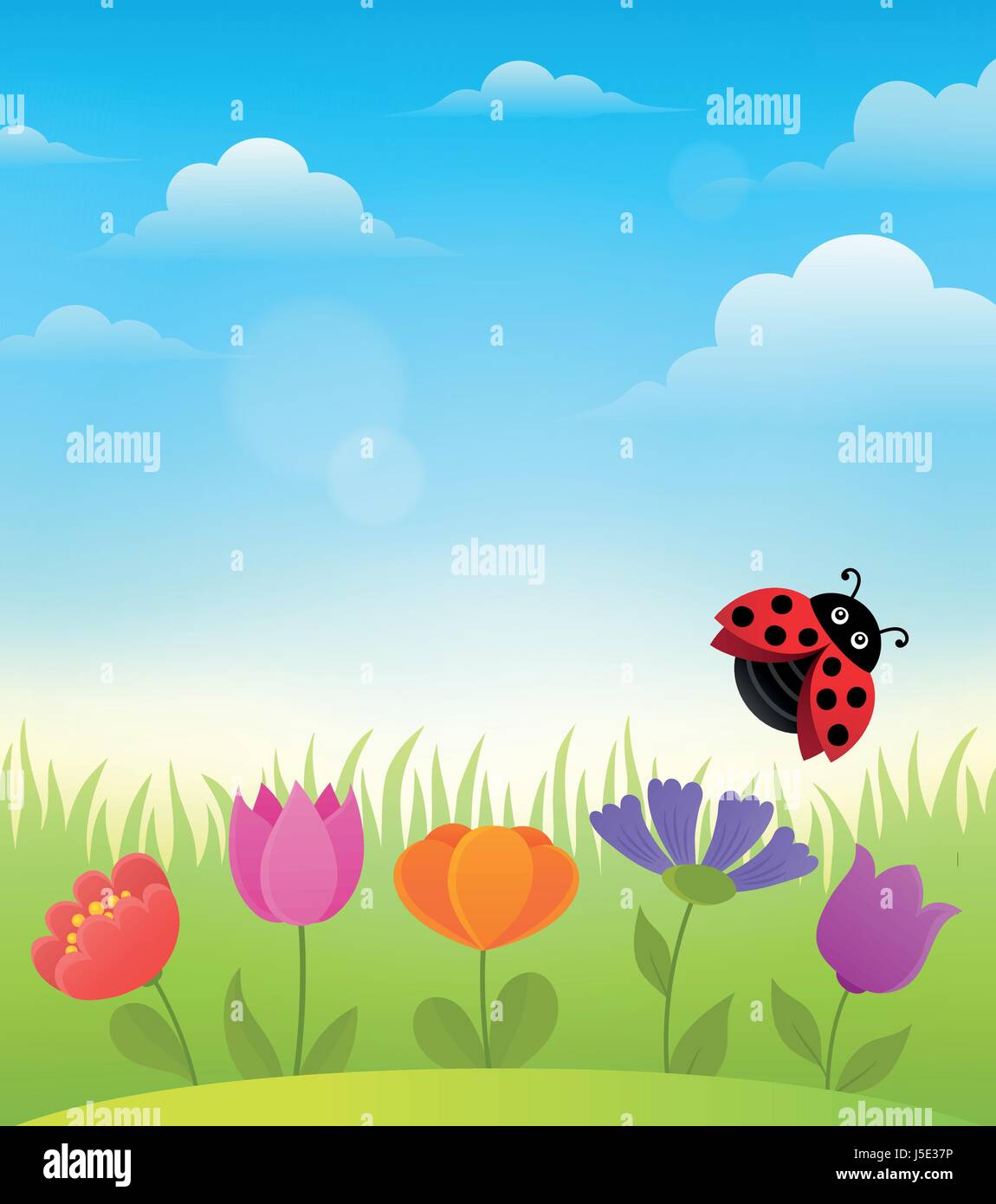 Spring topic background 7 - eps10 vector illustration Stock Vector ...