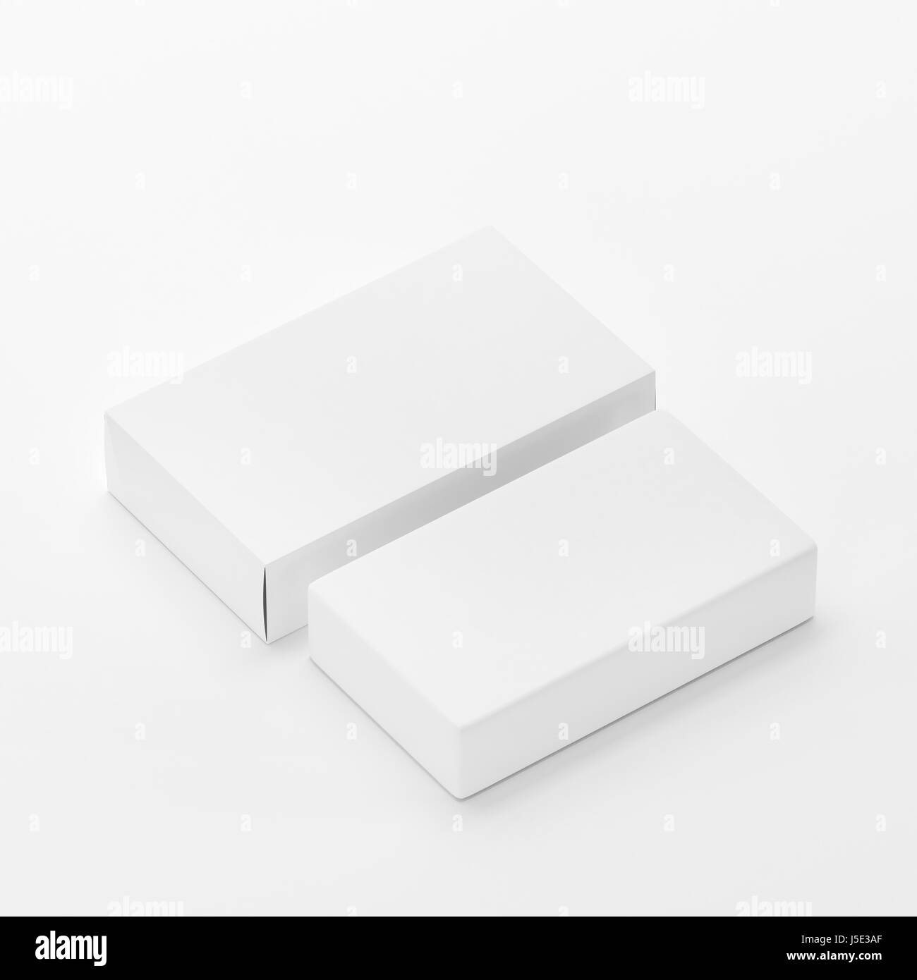 Blank Soap & Box Packaging Mock-Up Template On Isolated White ...