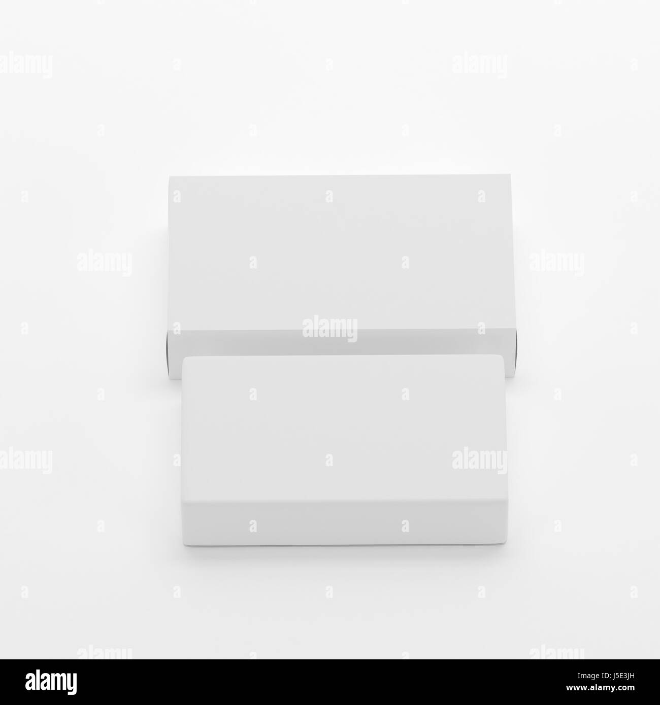 Blank Soap & Box Packaging Mock-Up Template On Isolated White ...
