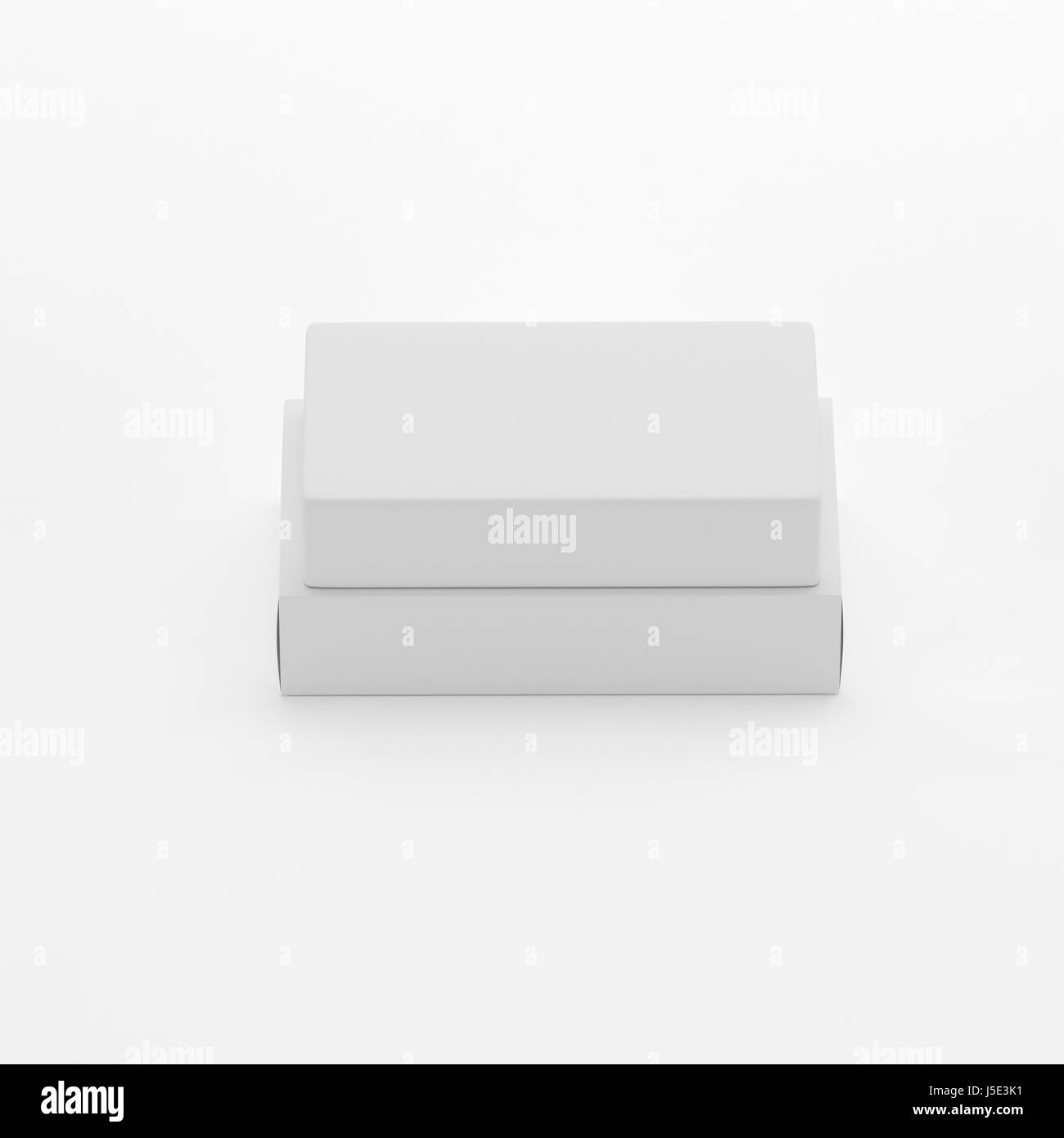 Blank Soap & Box Packaging Mock-Up Template On Isolated White ...