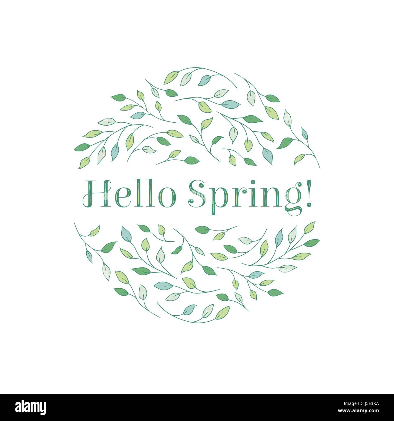 Branches of a tree in spring season Stock Vector Images - Alamy