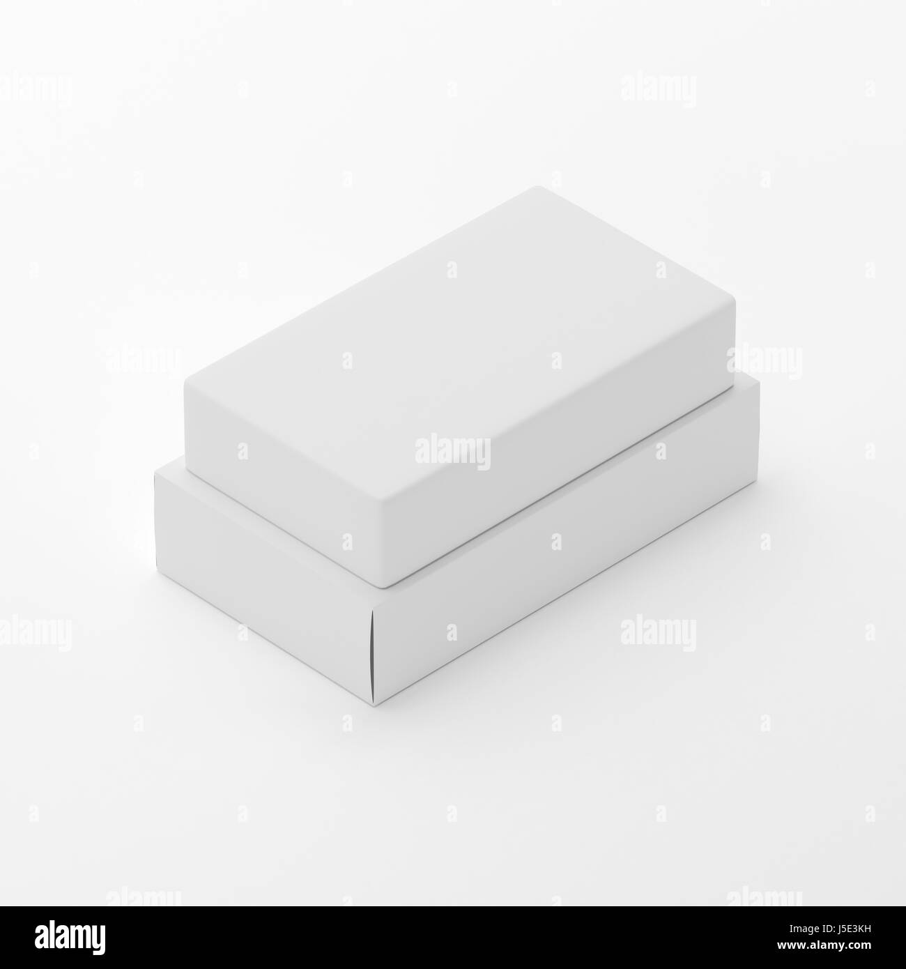 Blank Soap & Box Packaging Mock-Up Template On Isolated White ...