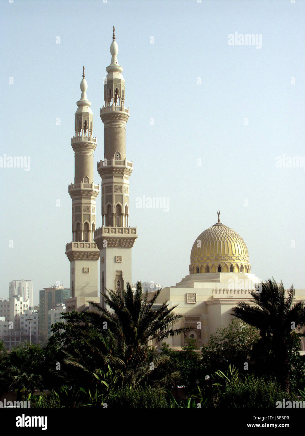 religion city town dome palm tree arab style of construction ...