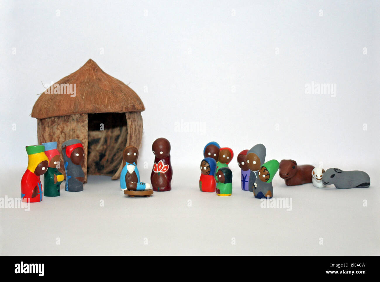 Jesus sheep donkey cow manger hi-res stock photography and images - Alamy