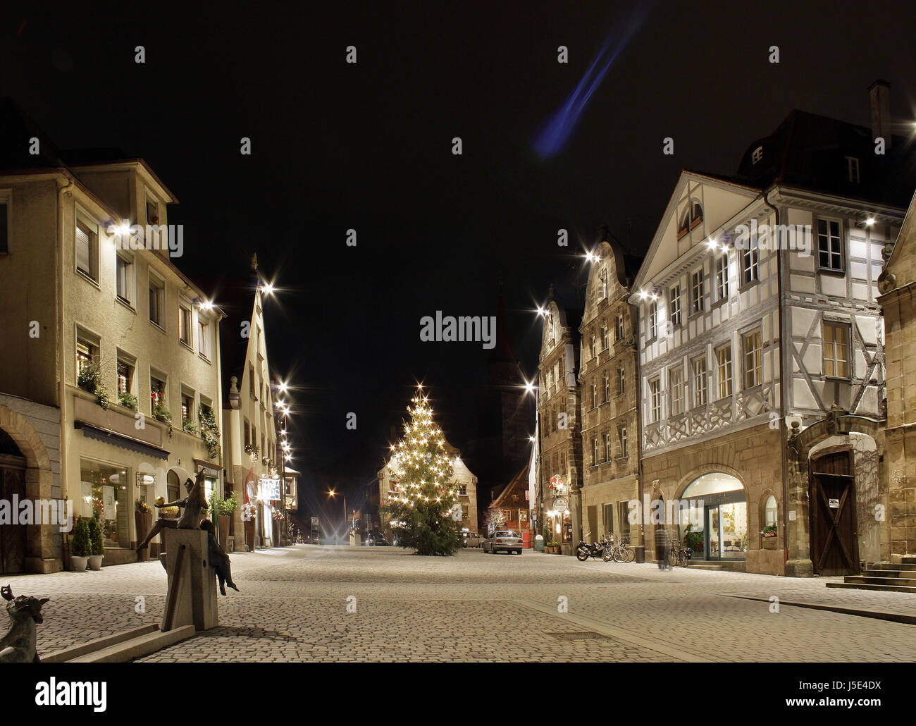 buildings city town night nighttime night photograph lighted lights old ...