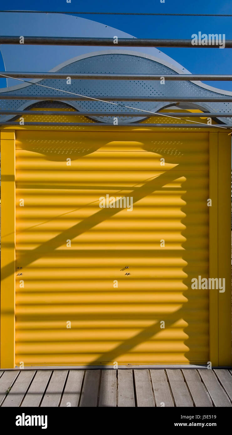 beach seaside the beach seashore cabins changing cubicle locker yellow ...