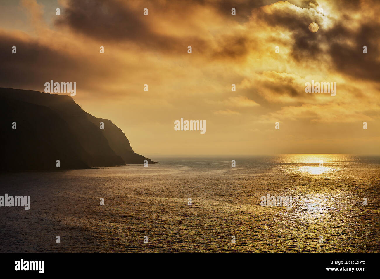 Boulby Cliffs, Boulby at summer sunset All rights reserved Stock Photo ...