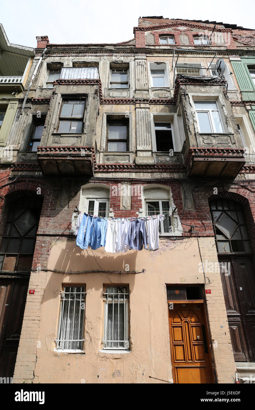Old buildings in Balat district, Istanbul, Turkey Stock Photo - Alamy
