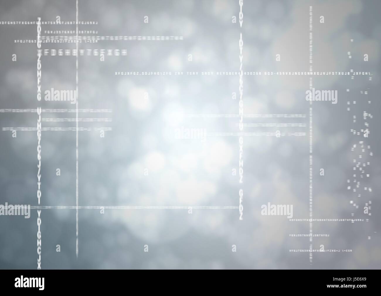 Digital composite of White code against blurry white bokeh Stock Photo ...