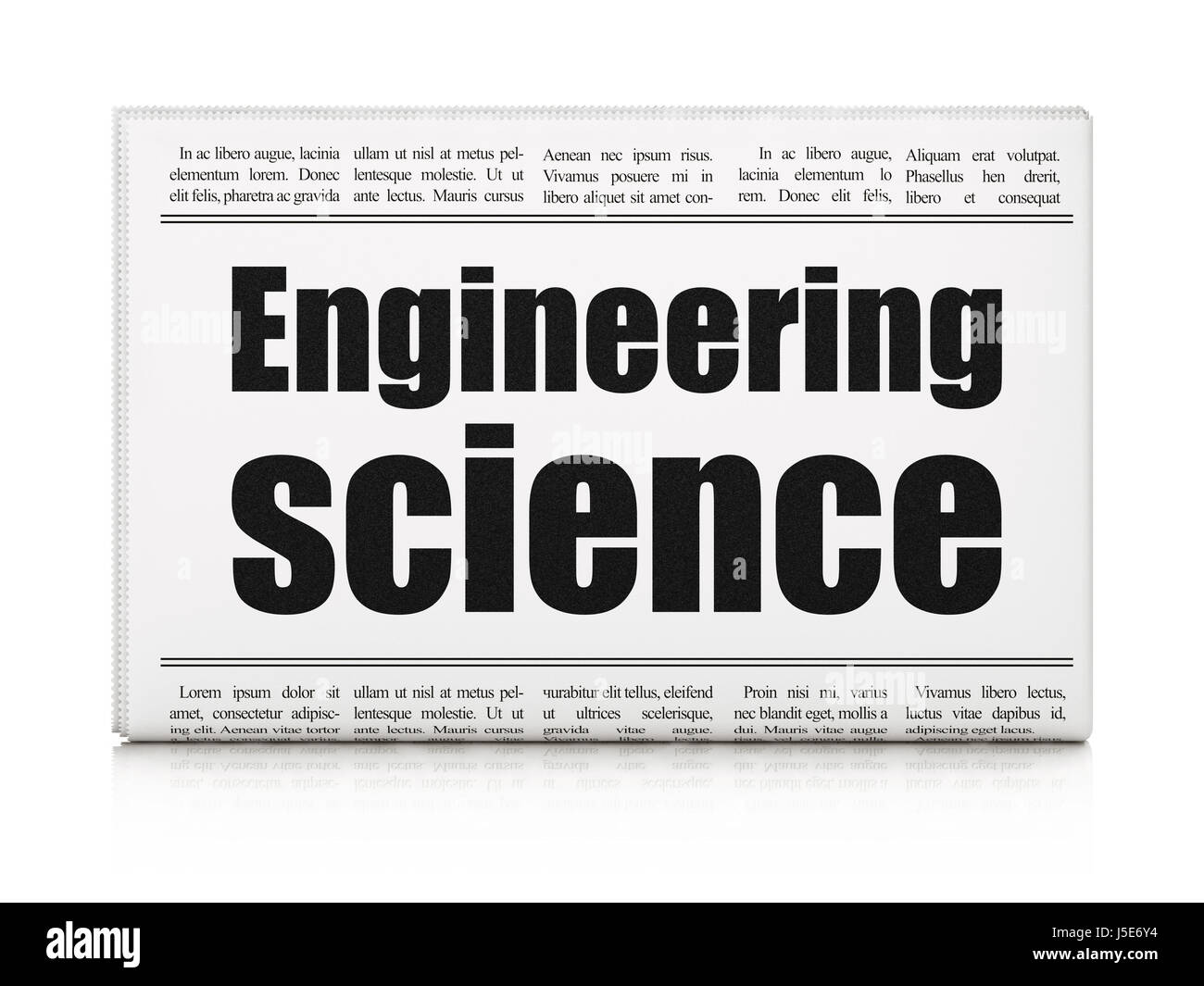 Science concept: newspaper headline Engineering Science Stock Photo - Alamy