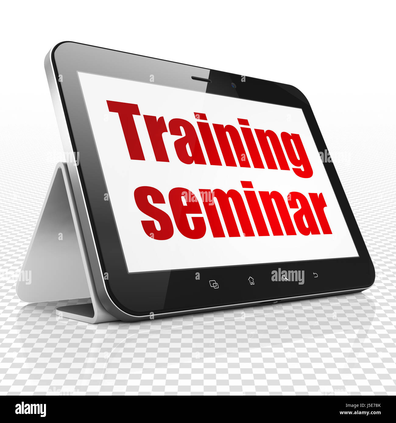 Learning concept: Tablet Computer with Training Seminar on display ...