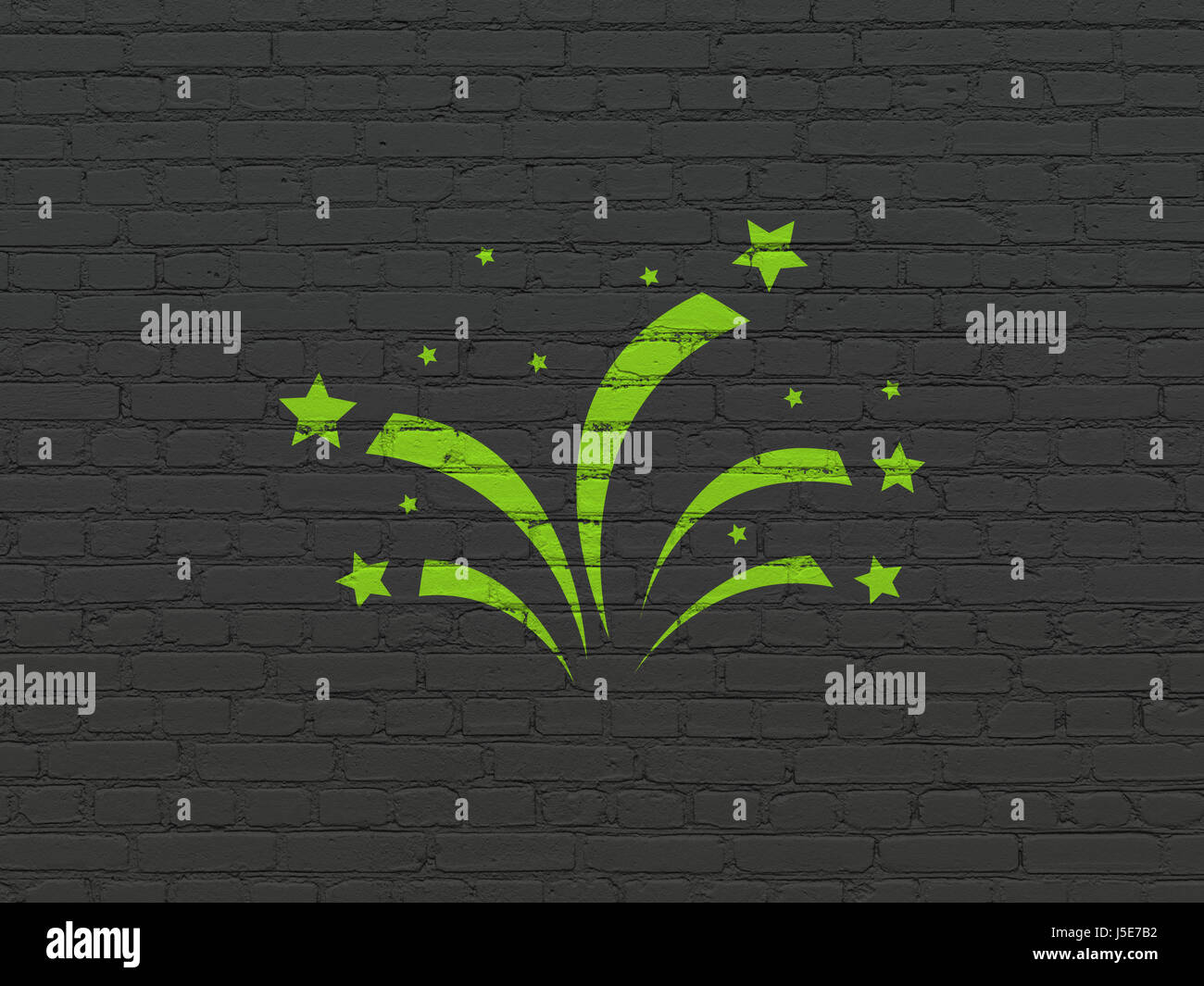 Entertainment, concept: Fireworks on wall background Stock Photo - Alamy