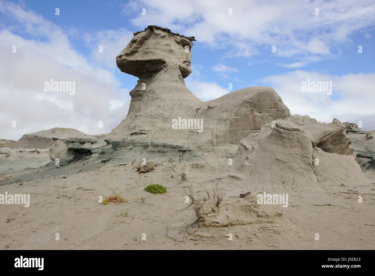 Sphinx, rock formation in Ischigualasto („Valle de la Luna“), Argentina ...
