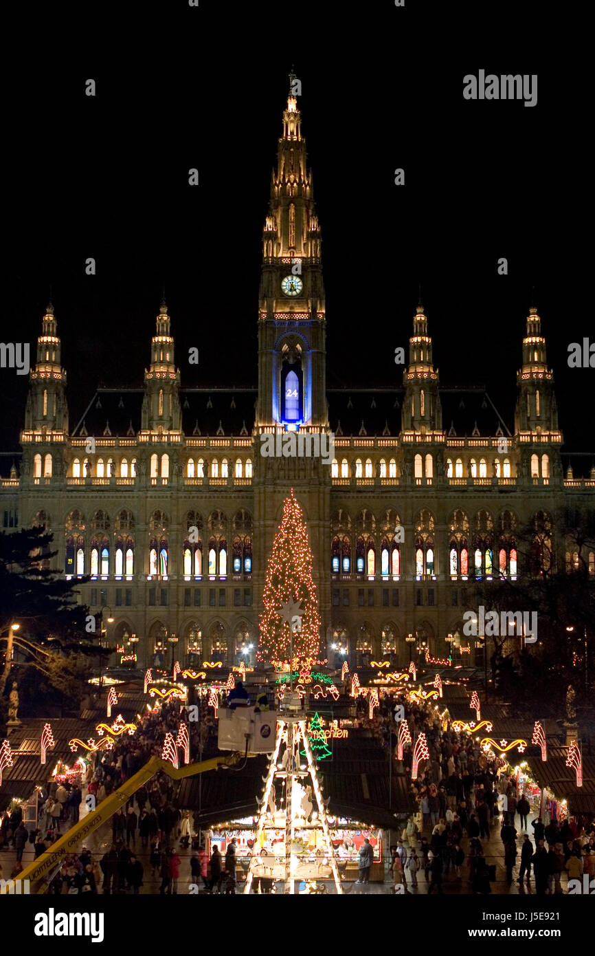 winter night nighttime night photograph vienna austrians advent austria ...