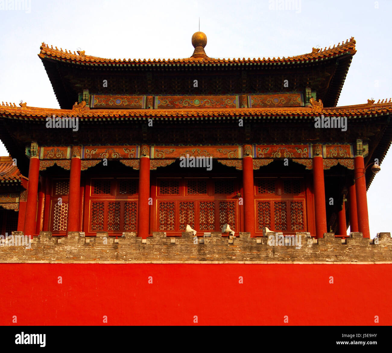 meridian gate forbidden city beijing china Stock Photo - Alamy