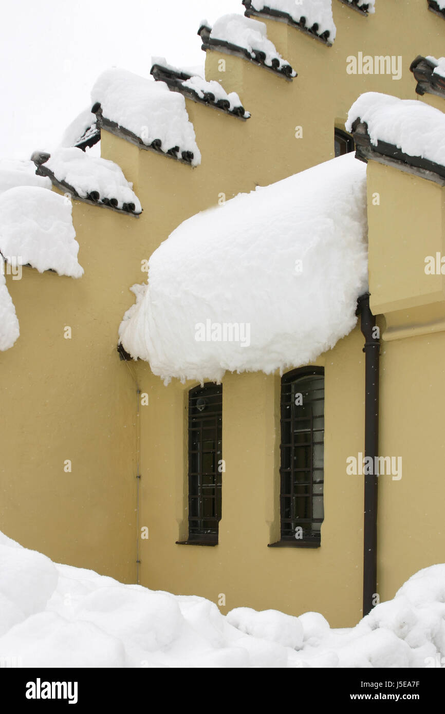 house building winter window porthole dormer window pane bavaria ice ...