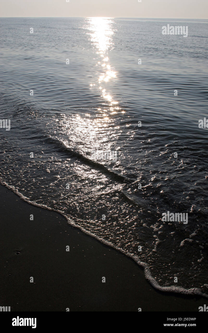 sunset beach seaside the beach seashore summer summerly evening evening ...