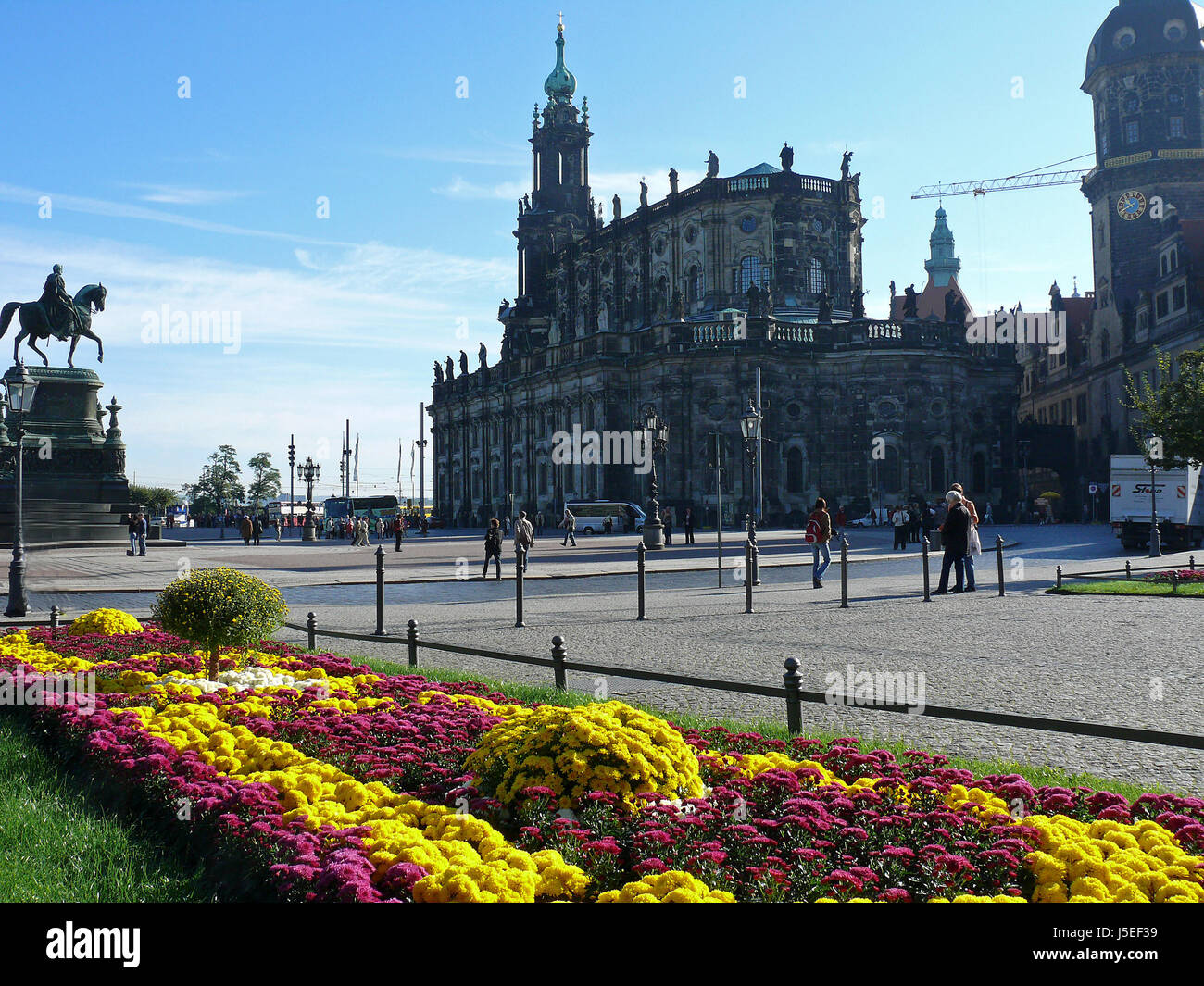 blue colour plaster Dresden world cultural heritage firmament sky ...