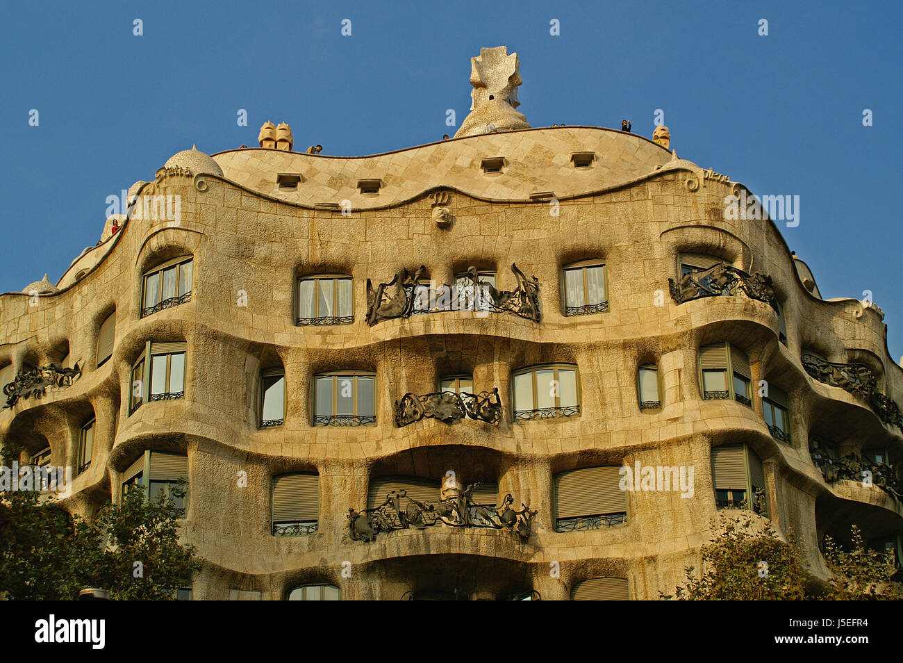 blue house building tower famous modern modernity spain sightseeing ...