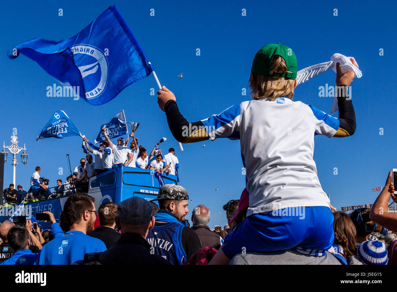 Football fans on a bus hi-res stock photography and images - Alamy