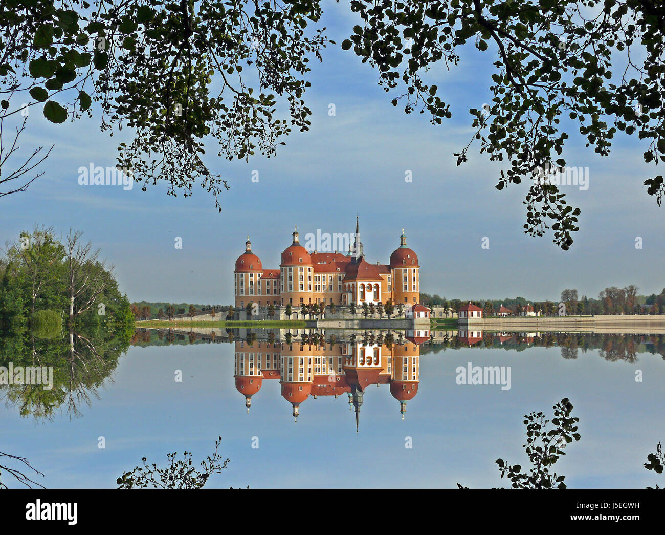 blue tower tourism sightseeing mirroring towers saxony style of ...