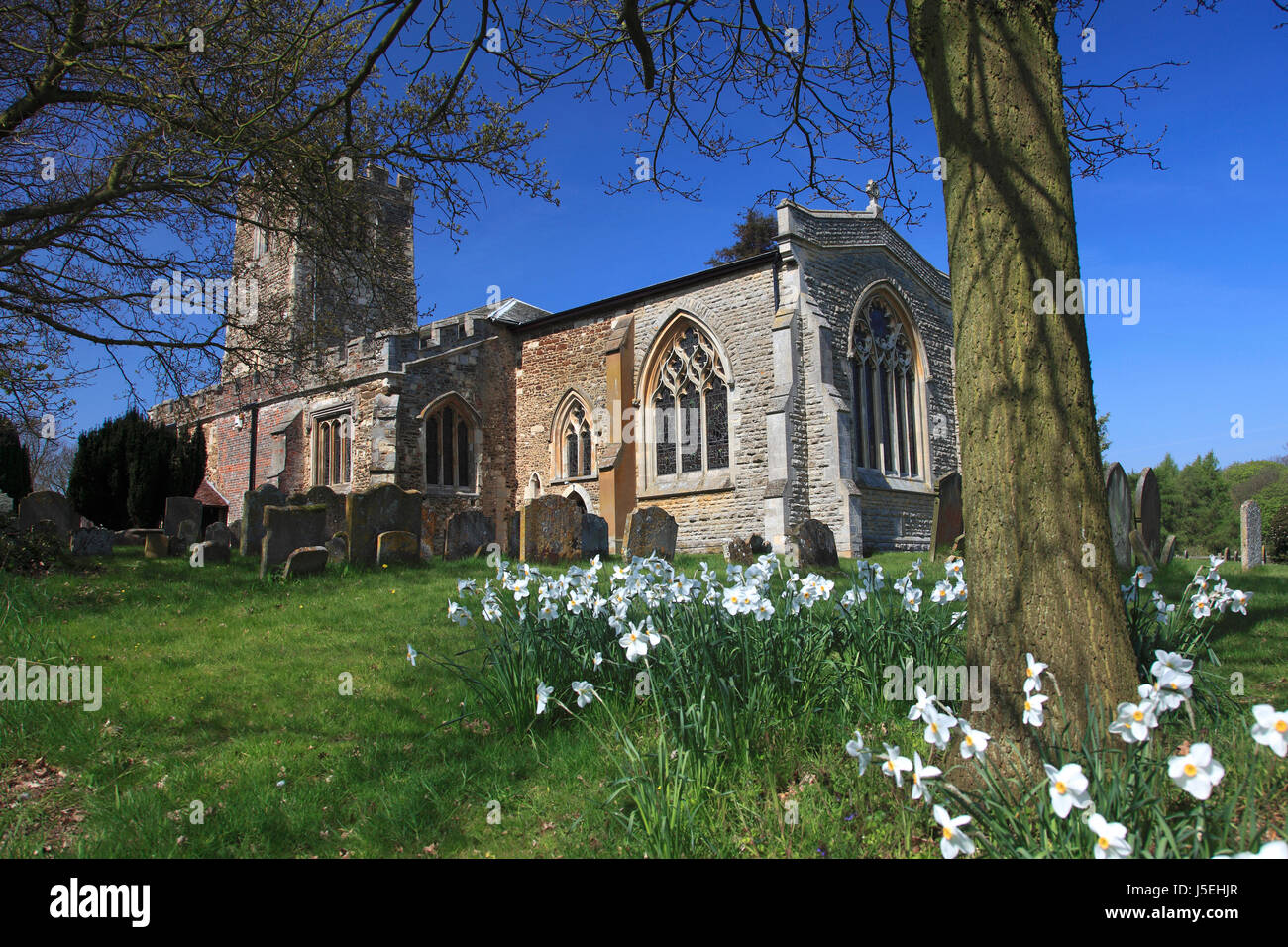 St Leonards parish church, Old Warden village, Bedfordshire; England ...