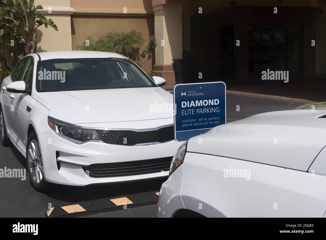 Special parking place for diamond or elite members of a hotel chain ...