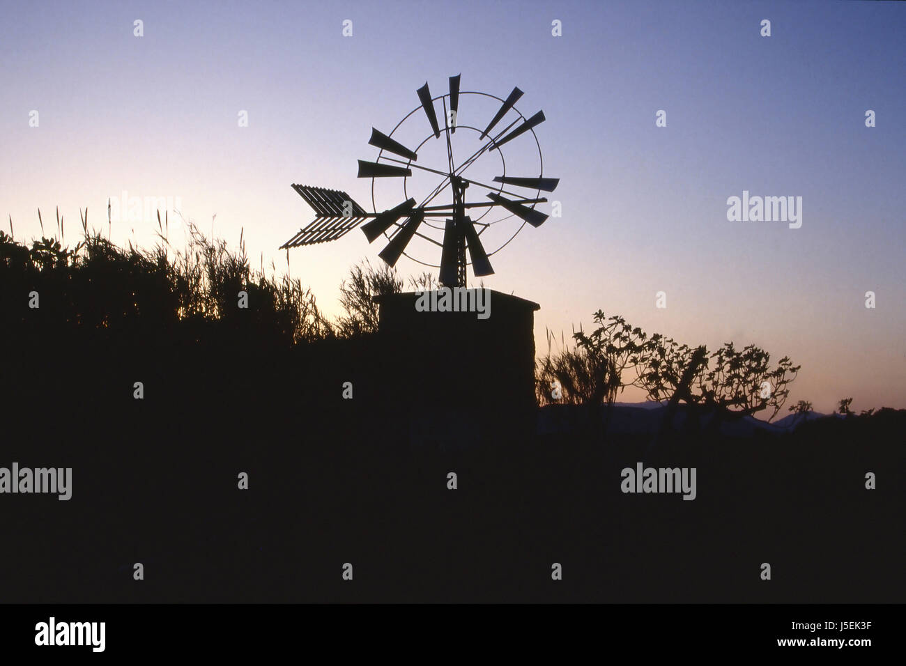 wheel sunset mallorca wing bushes nature-sanctuary bush wind energy ...