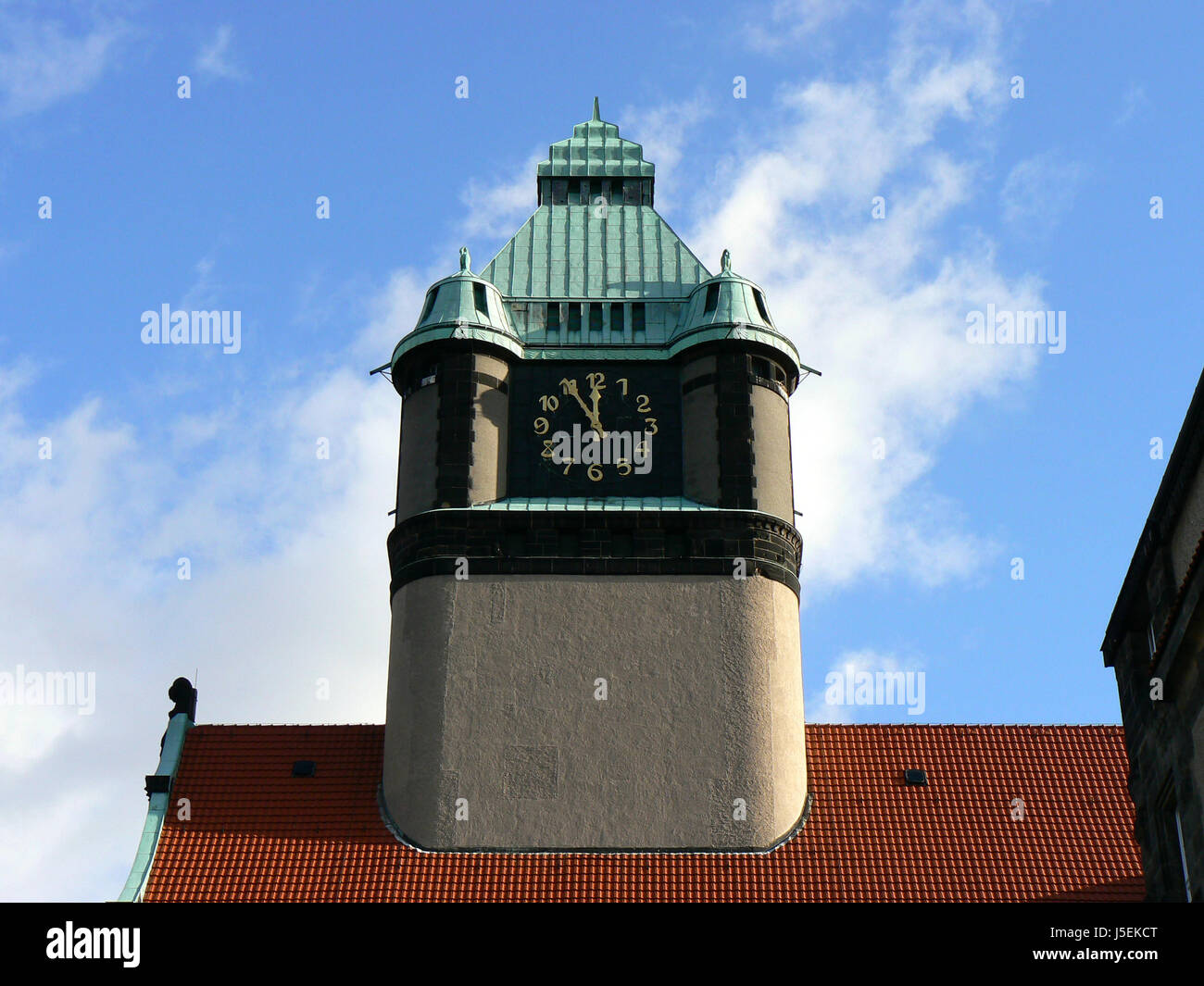 blue tower shine shines bright lucent light serene luminous sunny clock ...