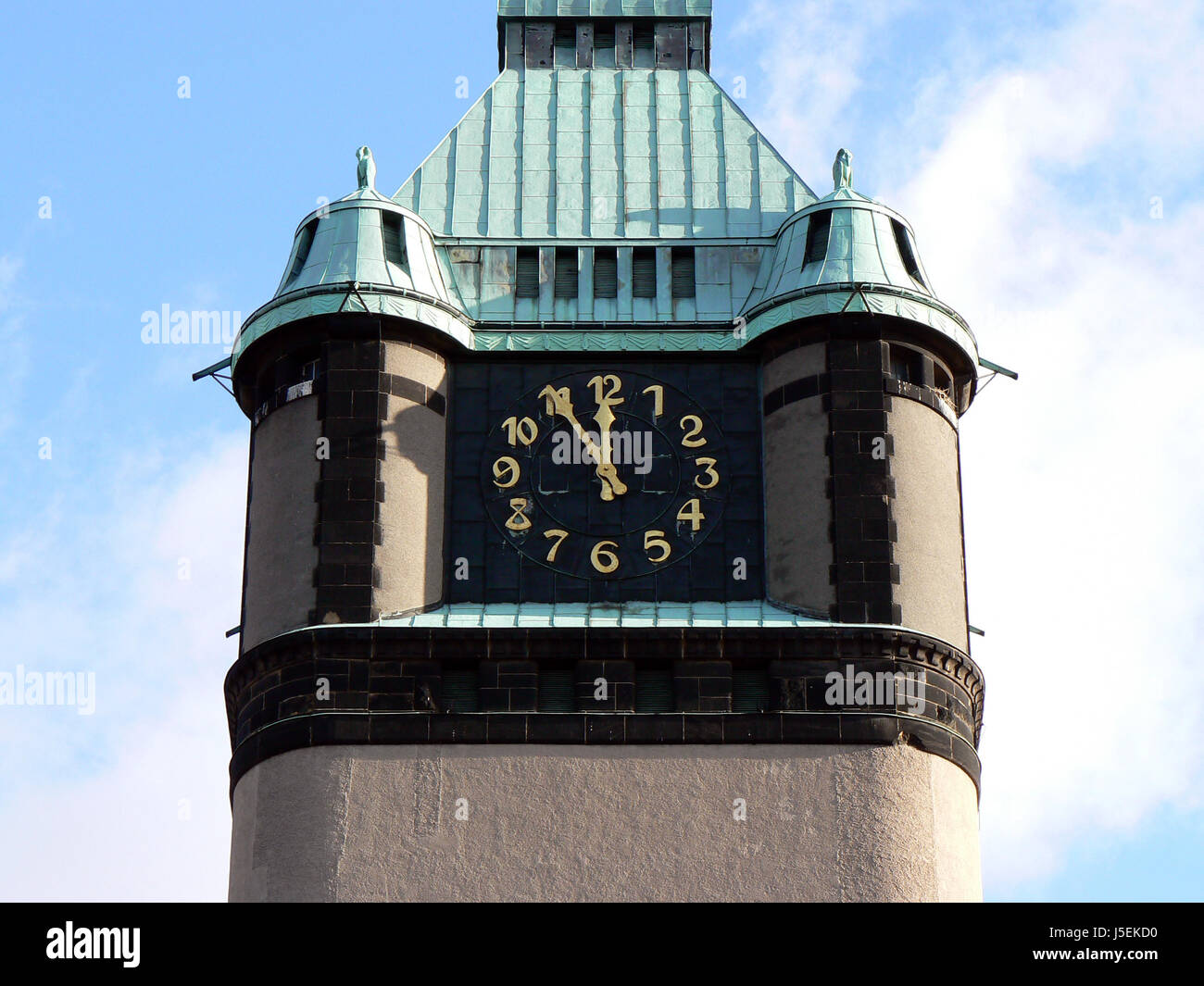 blue tower shine shines bright lucent light serene luminous sunny clock ...